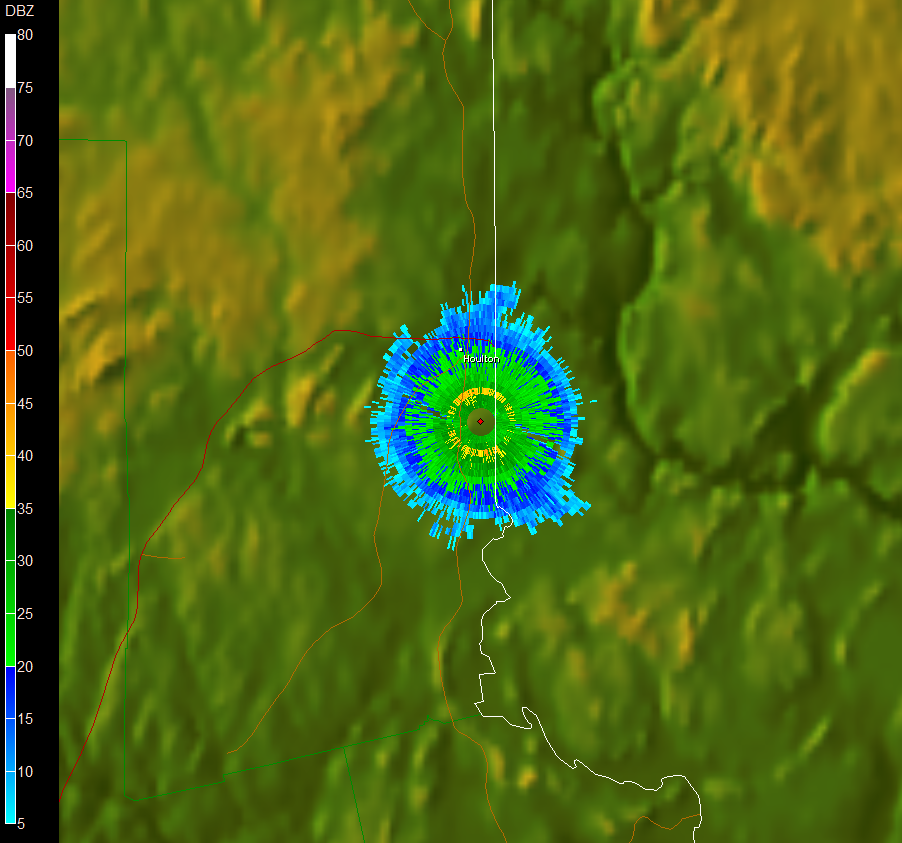Doppler Radar: Concentric Rings on Reflectivity Imagery
