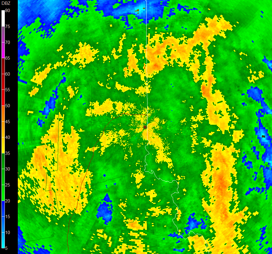 Doppler Radar: Concentric Rings on Reflectivity Imagery