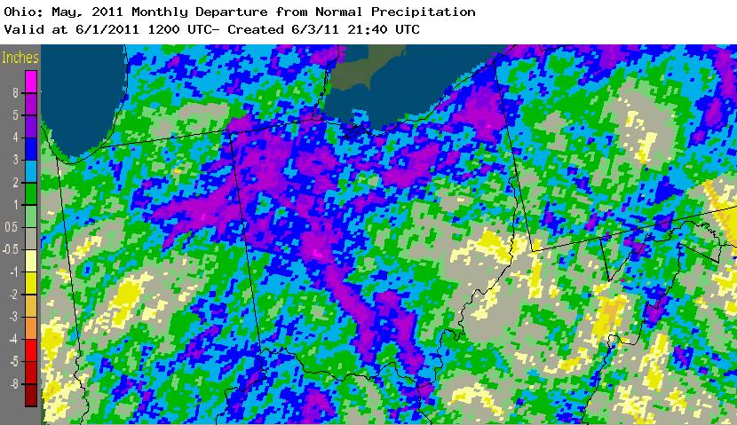 Wet Spring for Northern Ohio